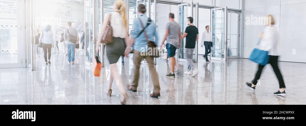 Crowd of people at a entrance Stock Photo - Alamy