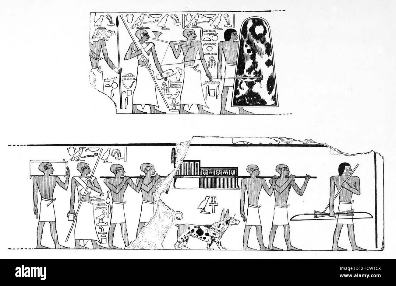 Relief Djehutihotep BM Budge Stock Photo - Alamy
