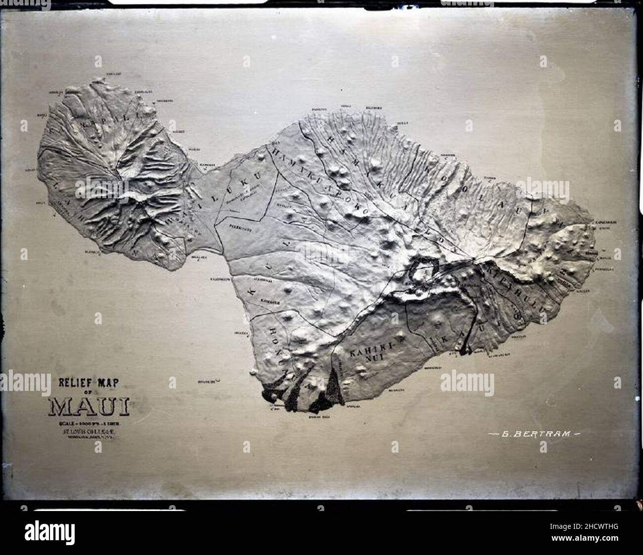 Relief Map of Maui Stock Photo - Alamy