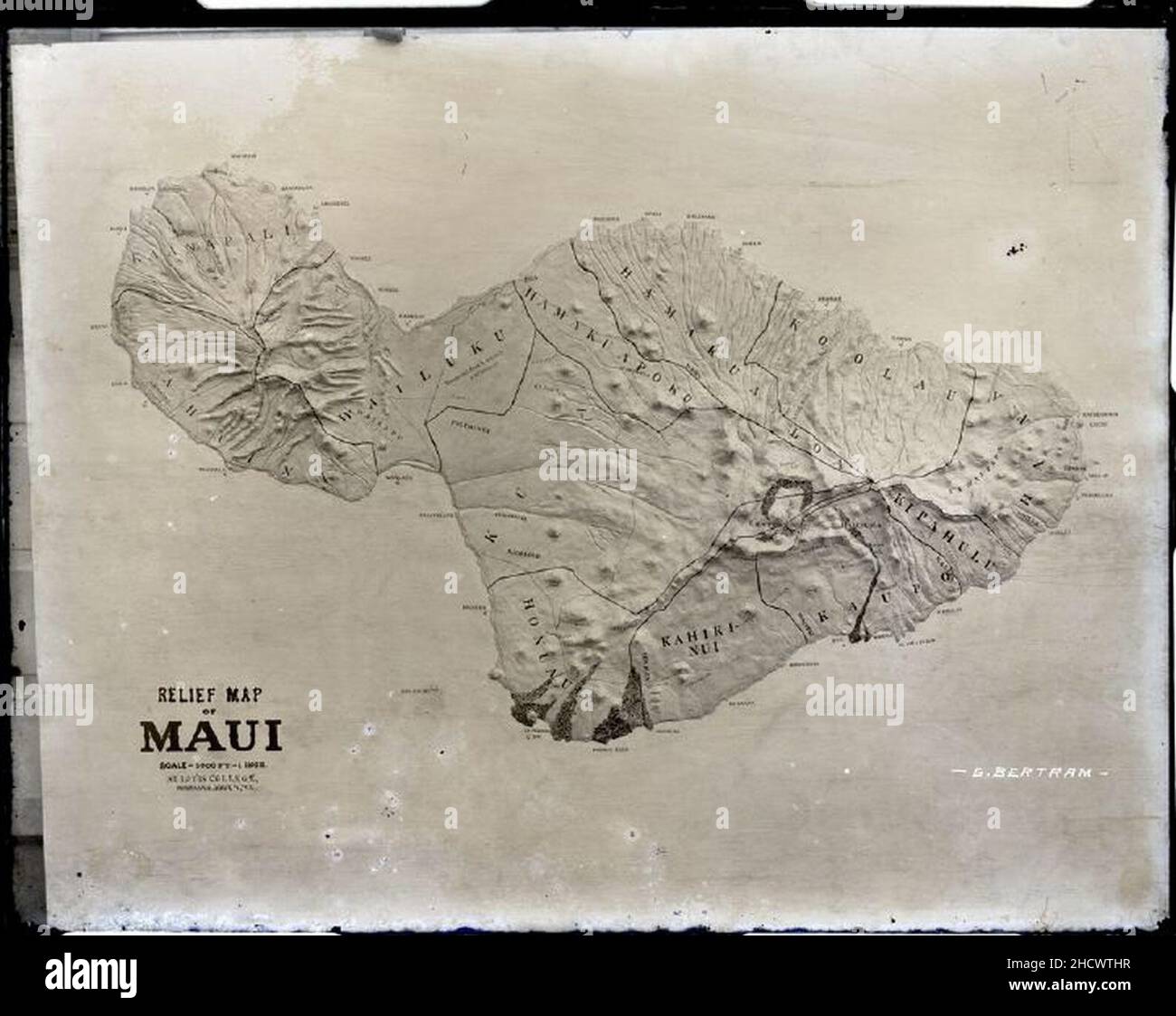 Relief Map of Maui (a Stock Photo - Alamy