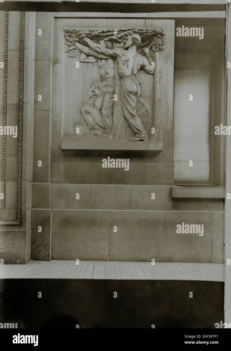 Relief sculpture panel, Chicago City Hall, Chicago, early 20th century ...