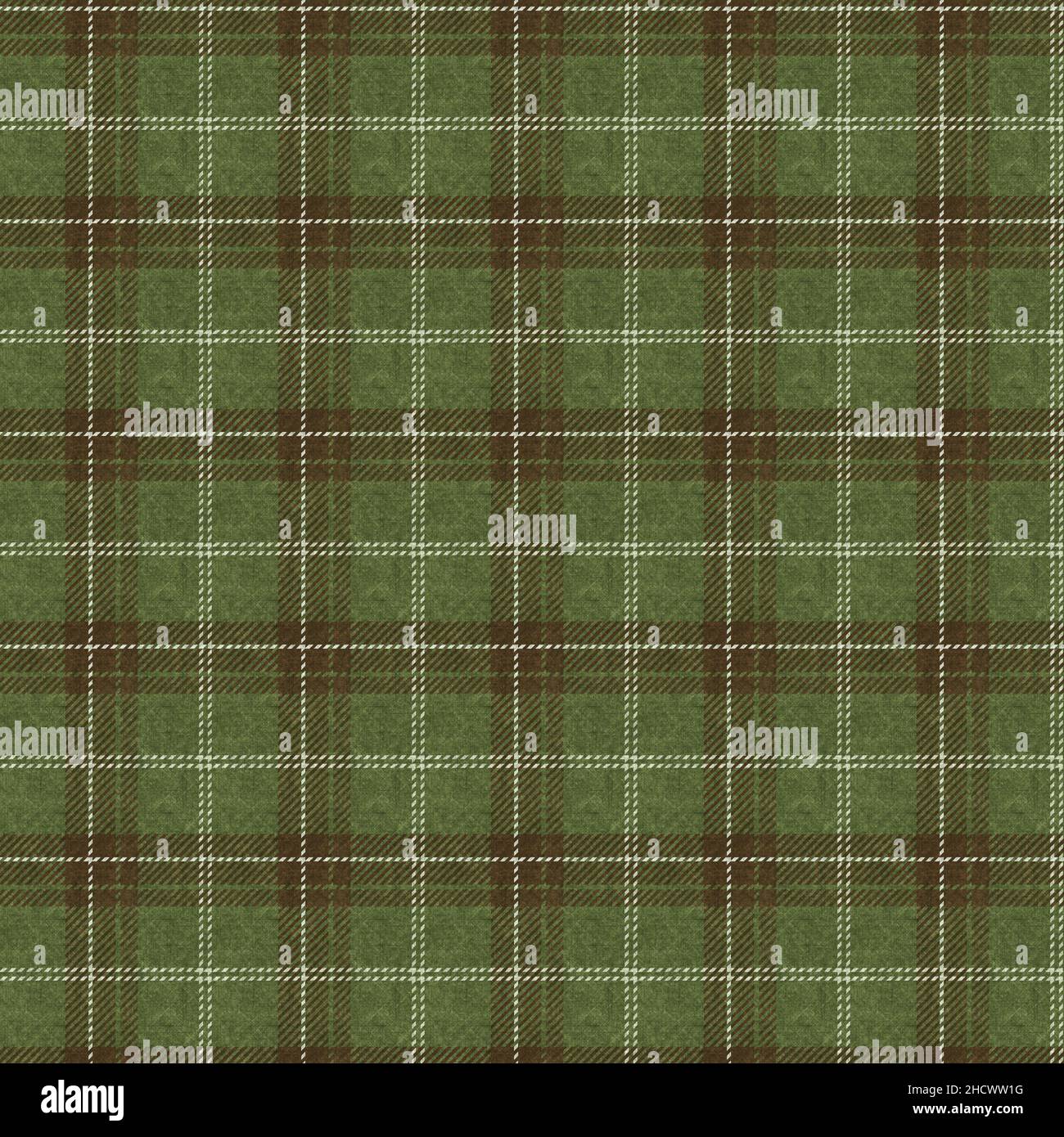 Muted green winter woven plaid texture. Seamless woolen scottish style ...