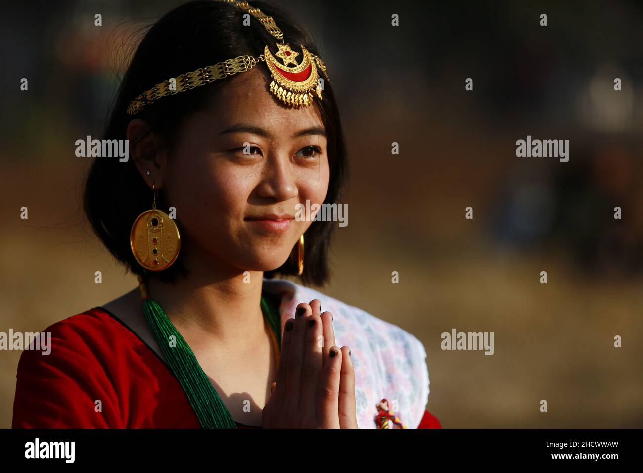 Bhaktapur, Bagmati, Nepal. 1st Jan, 2022. Locals clad in their ...