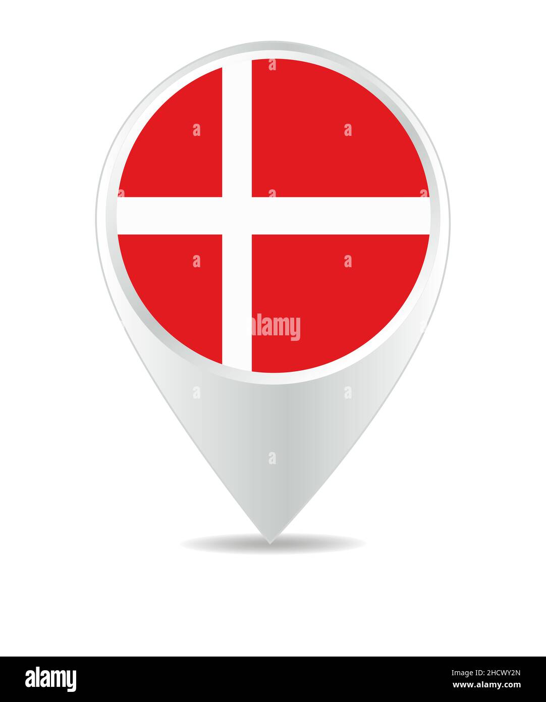 Denmark vector flag Cut Out Stock Images & Pictures - Alamy