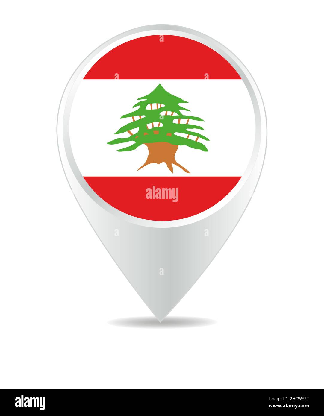 Location Icon for Lebanon Flag, Vector Stock Photo - Alamy