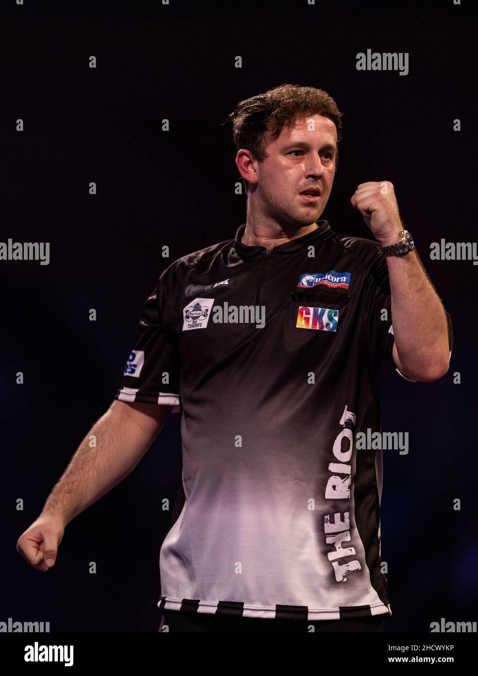 Callan Rydz reacting after winning the 2nd set during day fourteen of ...