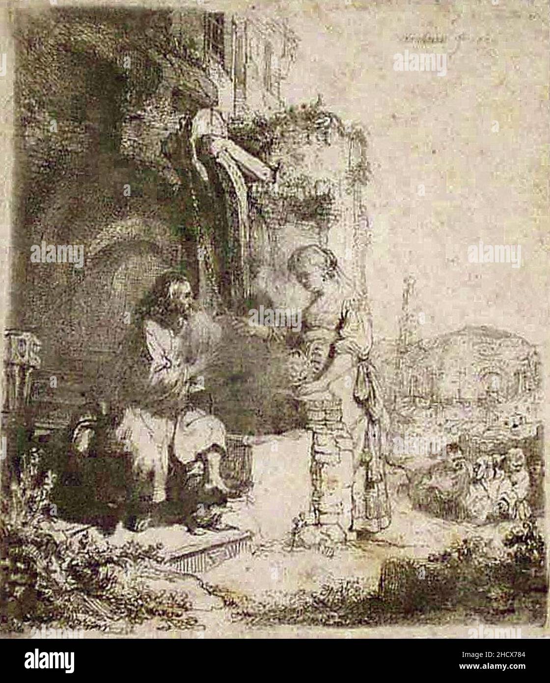 Rembrand - Cristo e a Samaritana Stock Photo - Alamy