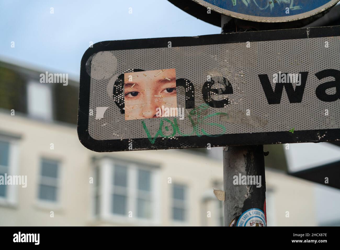 One way street sign Stock Photo - Alamy