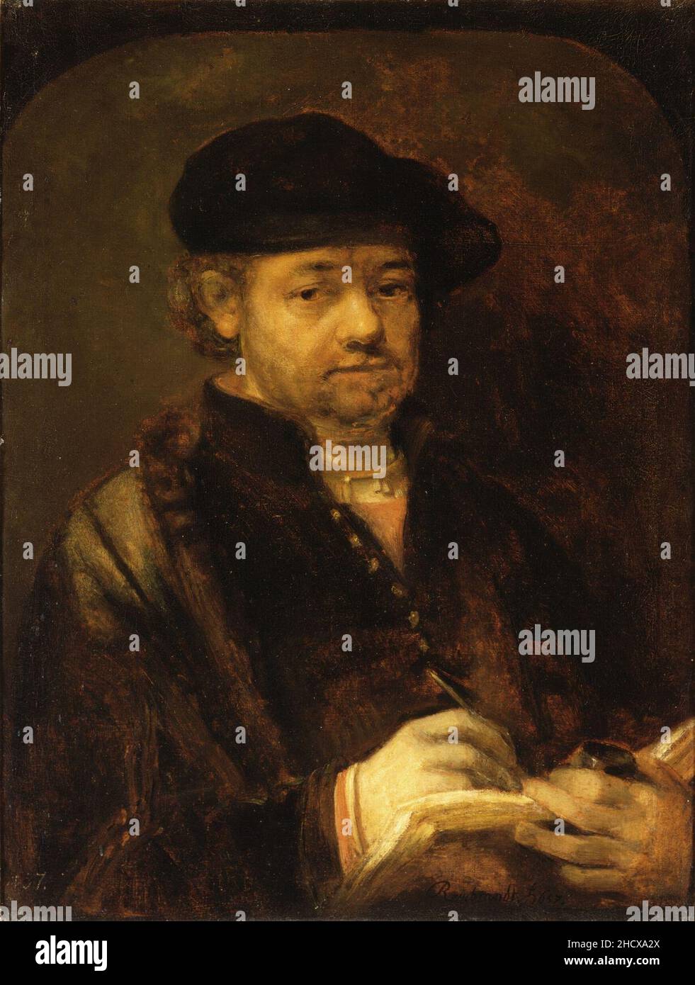 Rembrandt - Self-portrait 1656 Dresden Stock Photo - Alamy