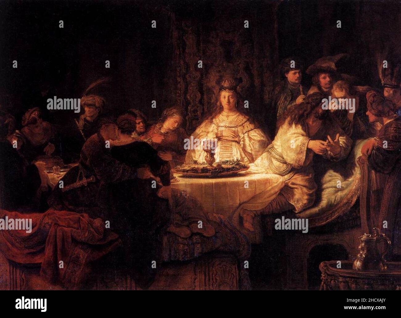 Rembrandt - The Wedding of Samson Stock Photo - Alamy