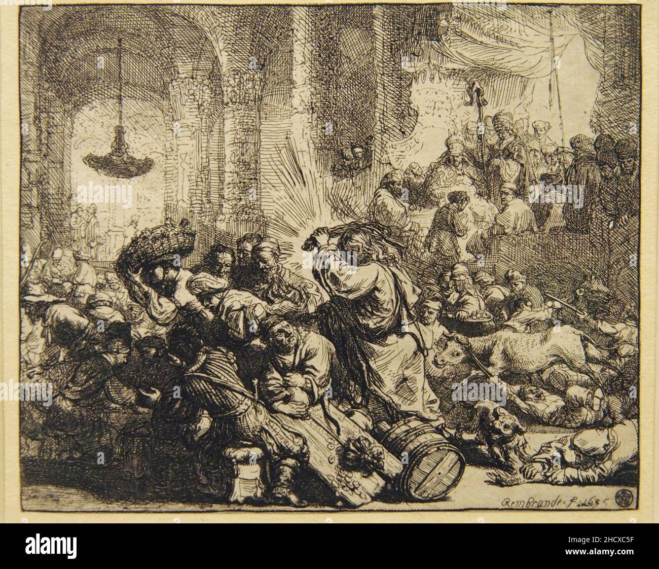 Rembrandt Christ driving from the Temple03 Stock Photo - Alamy