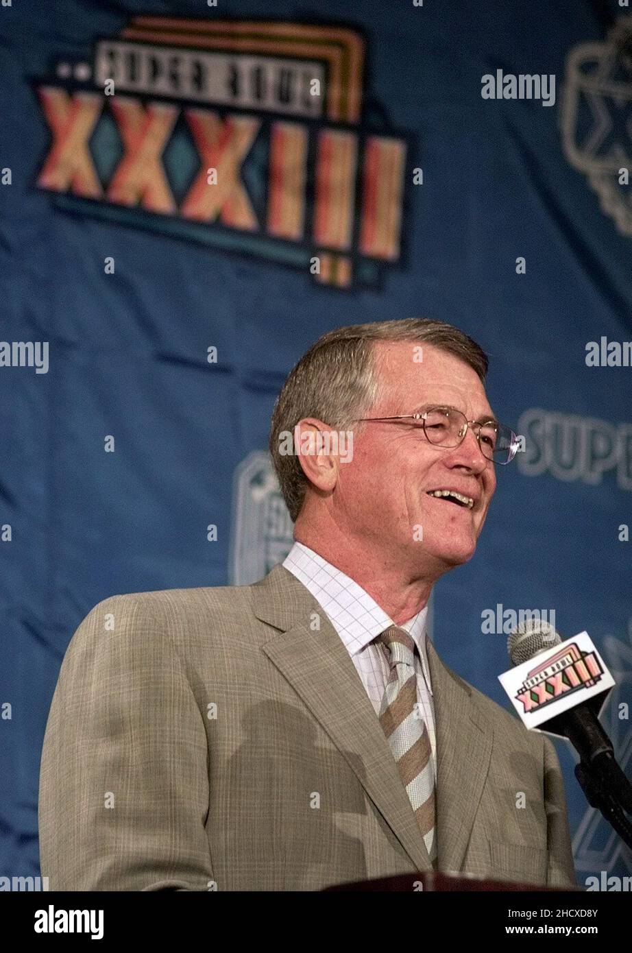 Atlanta Falcons head coach Dan Reeves speaks during a press conference ...