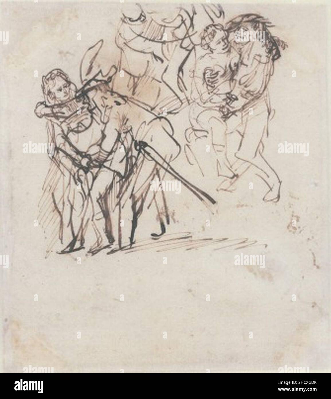 Rembrandt Soldiers and Girls Carousing Stock Photo - Alamy
