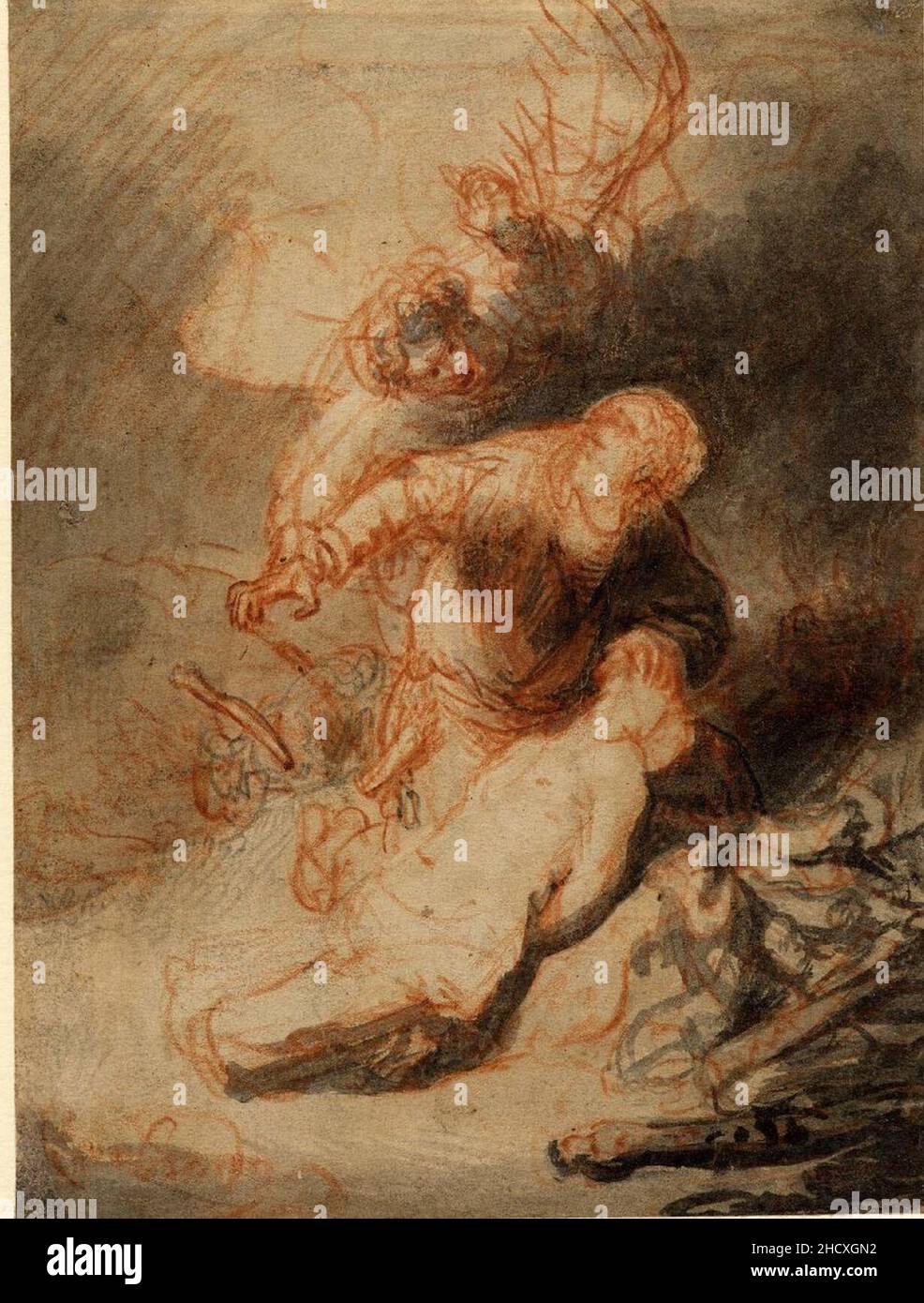Rembrandt The Angel Preventing Abraham from Sacrificing his Son, Isaac ...