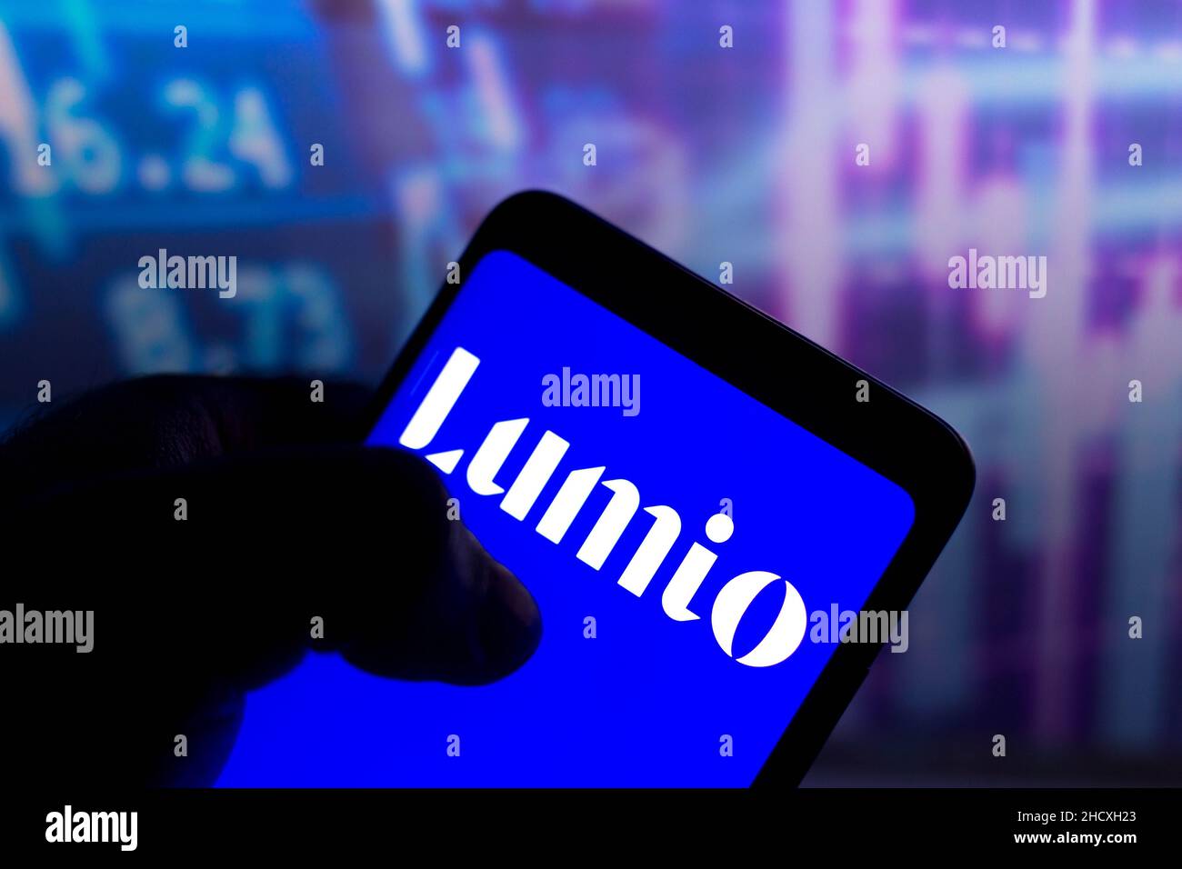 In this photo illustration, the Lumio logo seen displayed on a ...