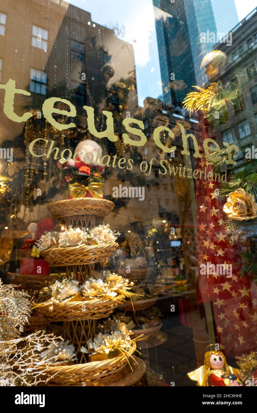 Teuscher Chocolatier Store Window Display, Rockefeller Center, NYC ...