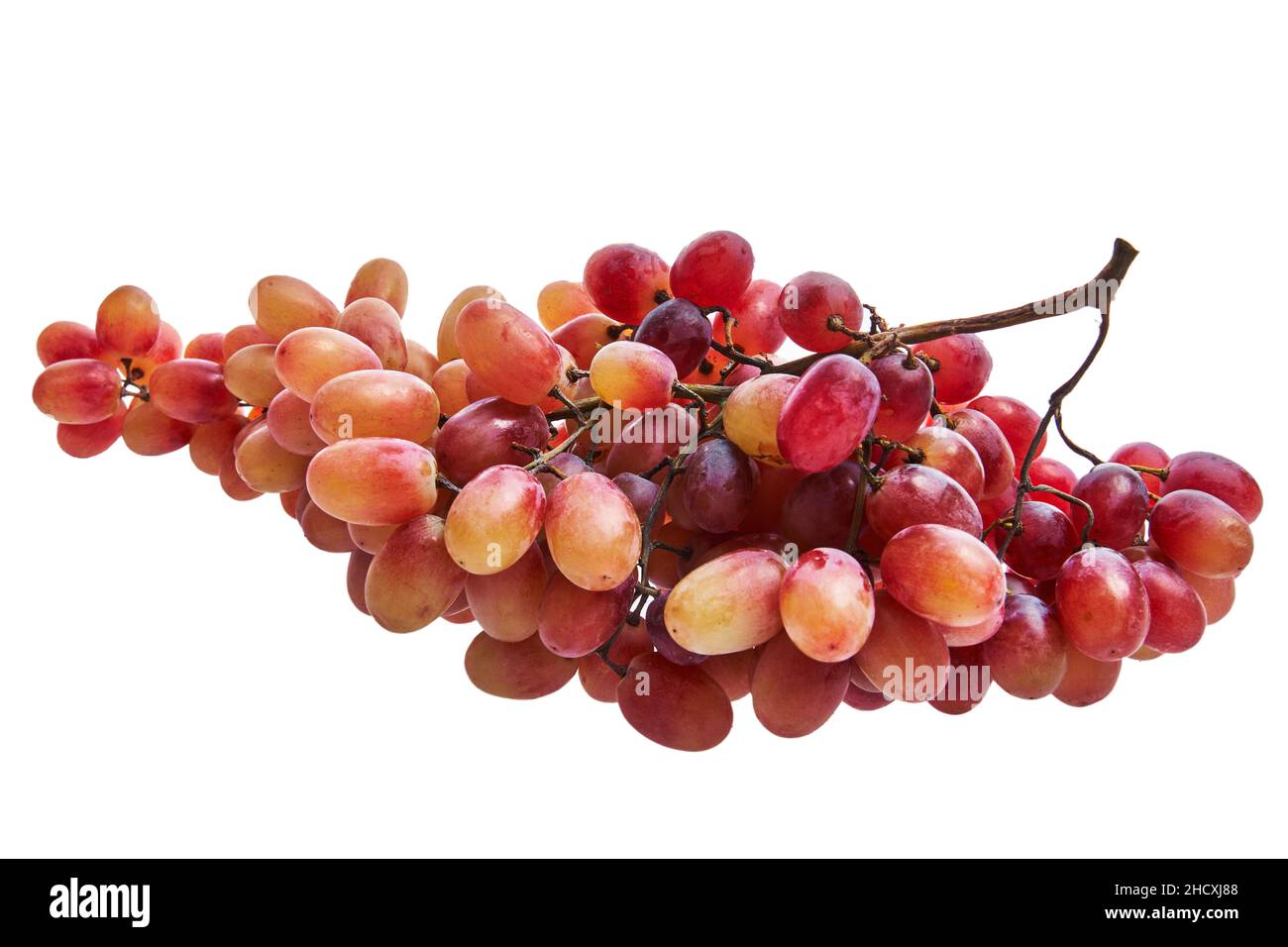 Bunch of grapes isolated over white background Stock Photo - Alamy