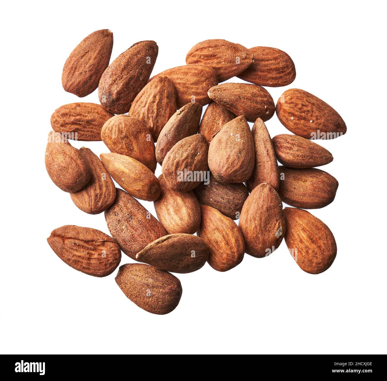 Bunch of delicious almonds isolated over white background Stock Photo ...