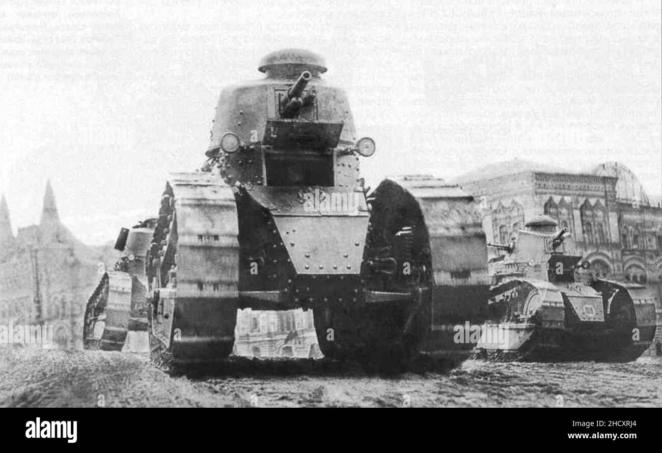 Renault FT-17 and Reno-russky on the Red Square Stock Photo - Alamy