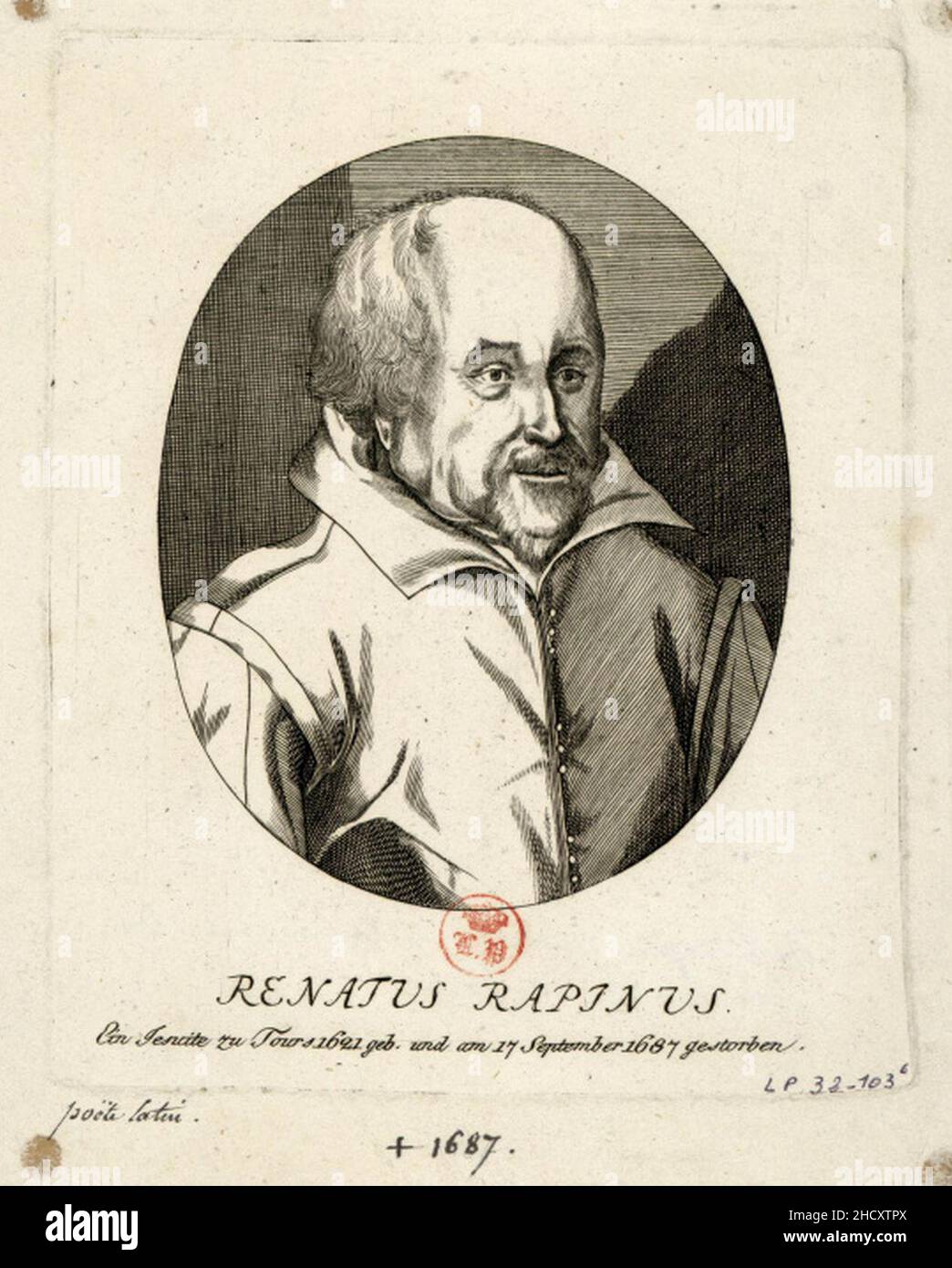 René Rapin, dit le père Rapin Stock Photo - Alamy