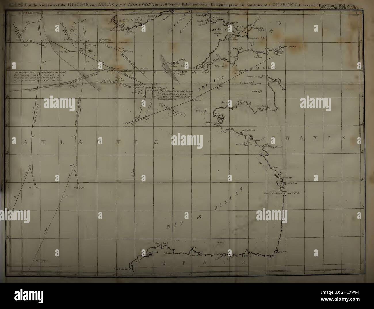 Rennell Current map 1793 Stock Photo - Alamy