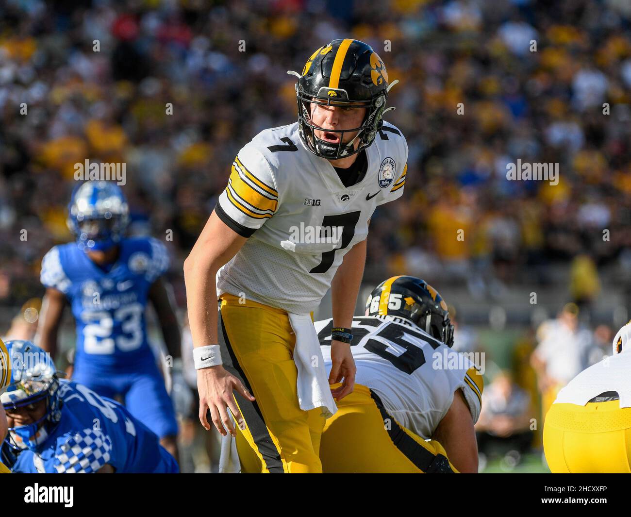 January 1, 2022 - Orlando, FL, U.S: Iowa Hawkeyes quarterback Spencer ...