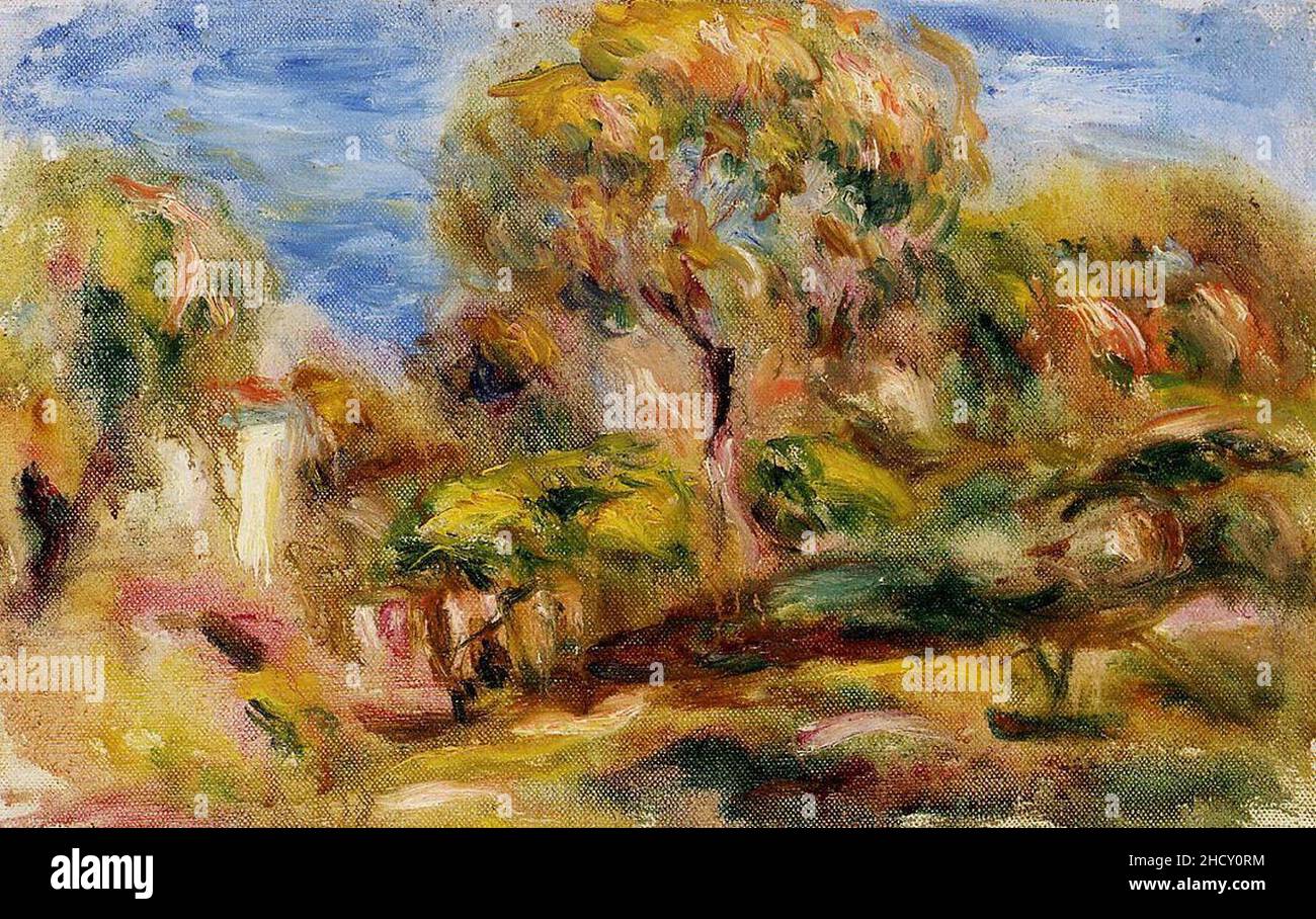 Renoir - landscape-1917 Stock Photo - Alamy