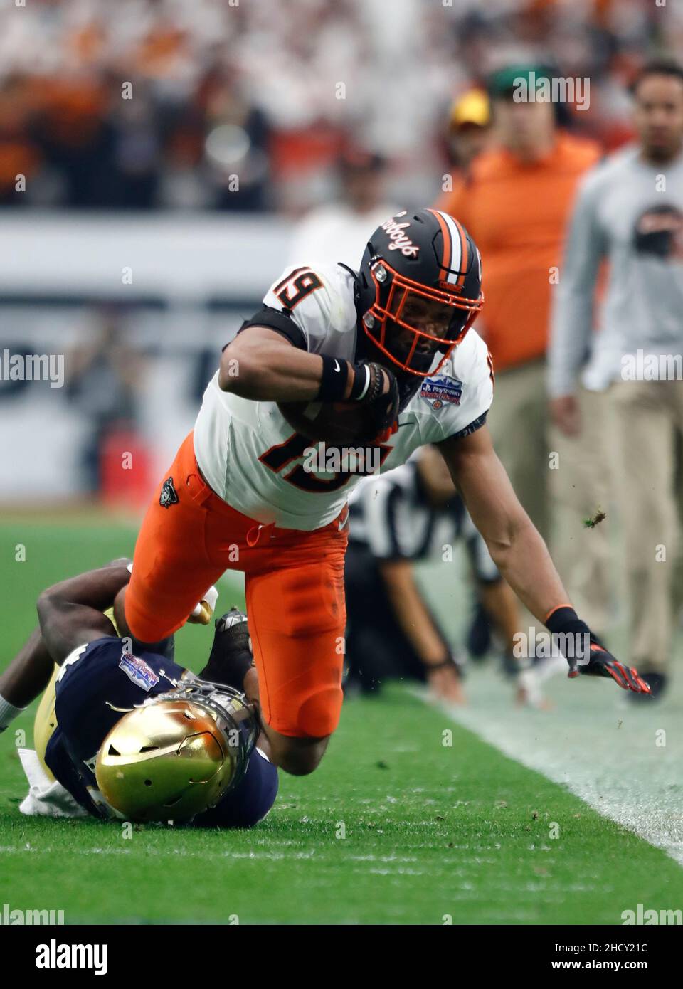 January 1, 2022: Wide receiver Bryson Green (19) of the Oklahoma State ...