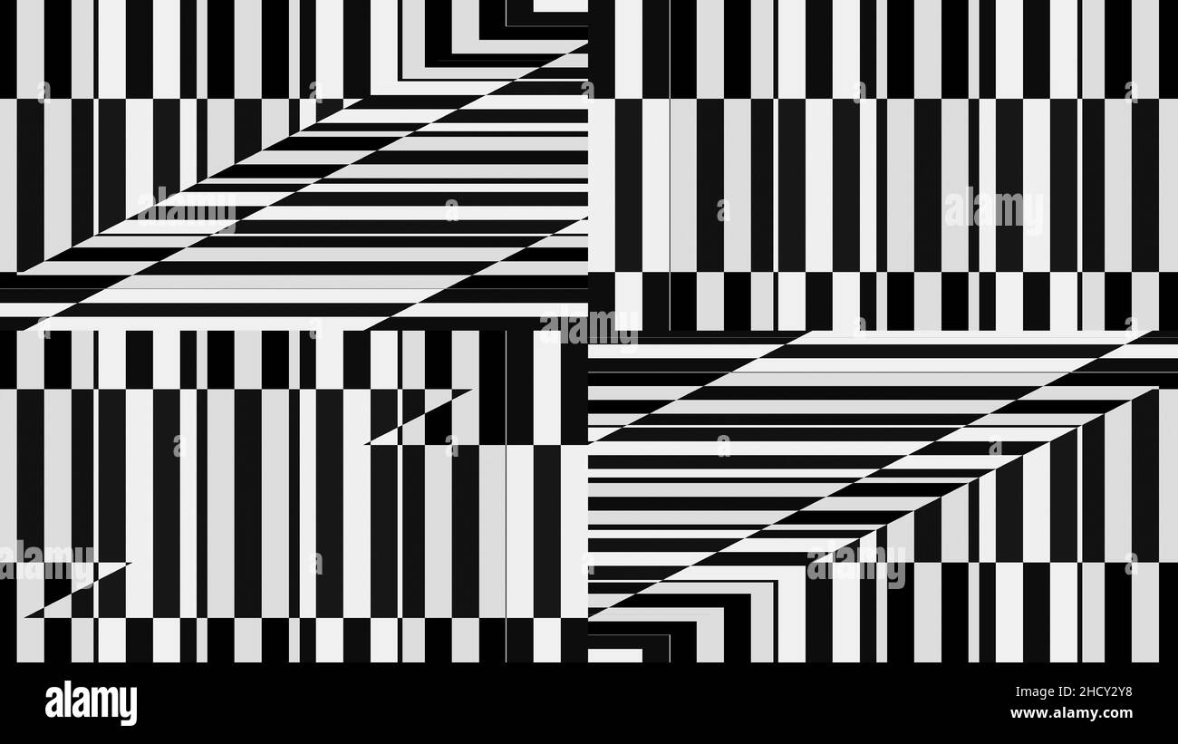 striped background. Raster geometric ornament. black and white stripes ...