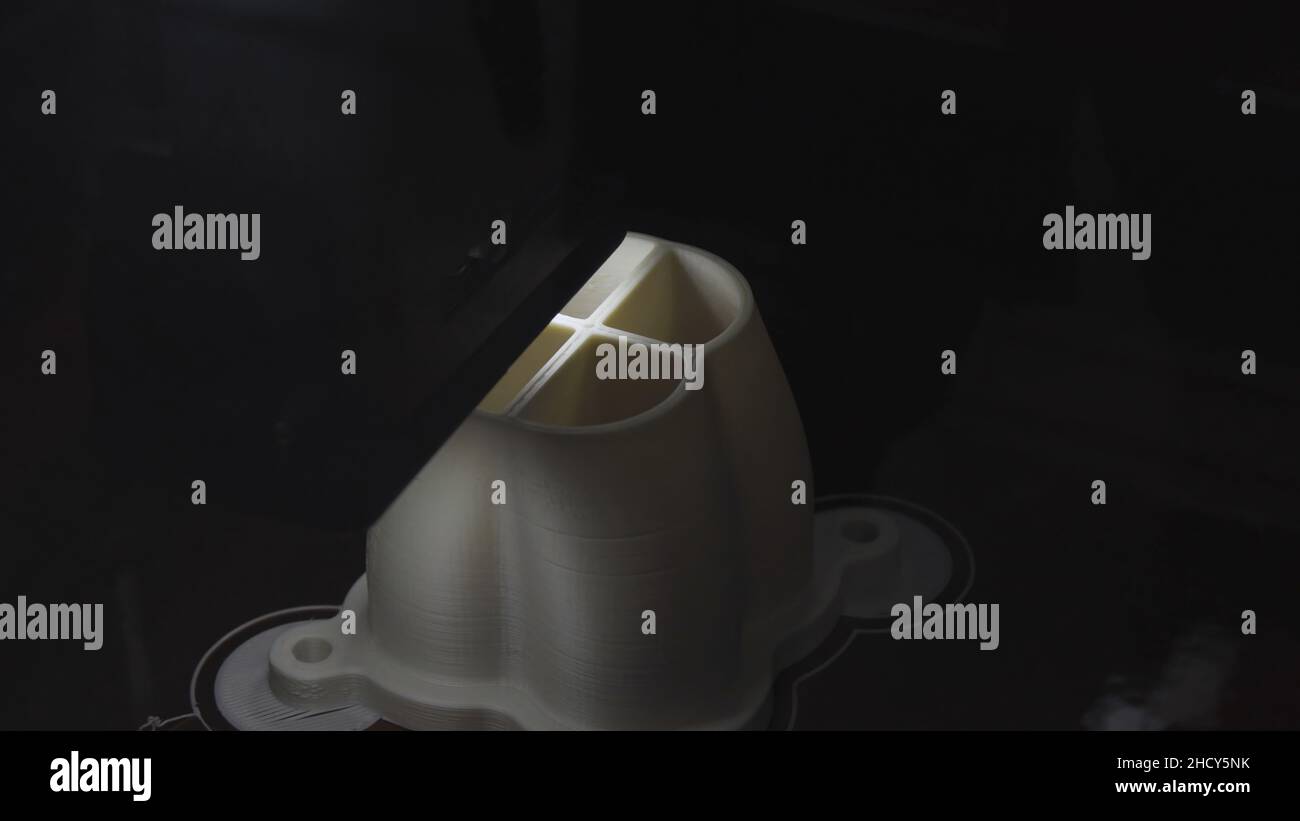 3d printing in progress. Automatic three dimensional 3d printer ...