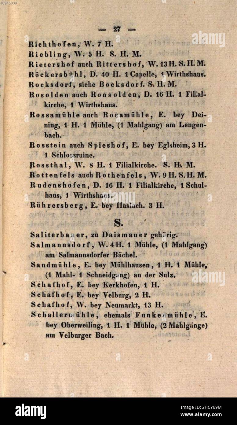 Repertorium des topographischen Atlasblattes Neumarkt (1836) - 031 ...
