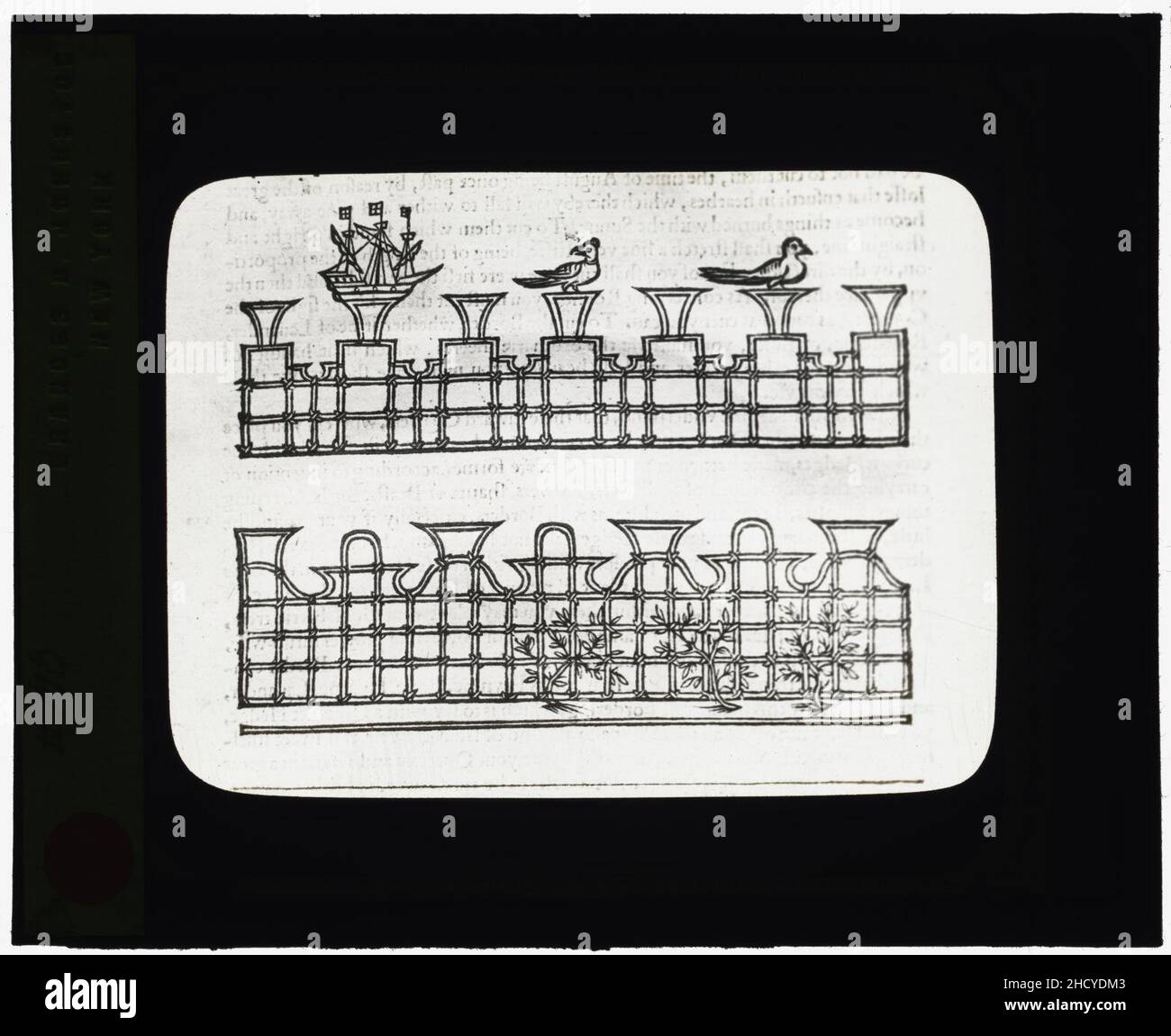 Reproduction of print showing Designs for lattice work Stock Photo - Alamy