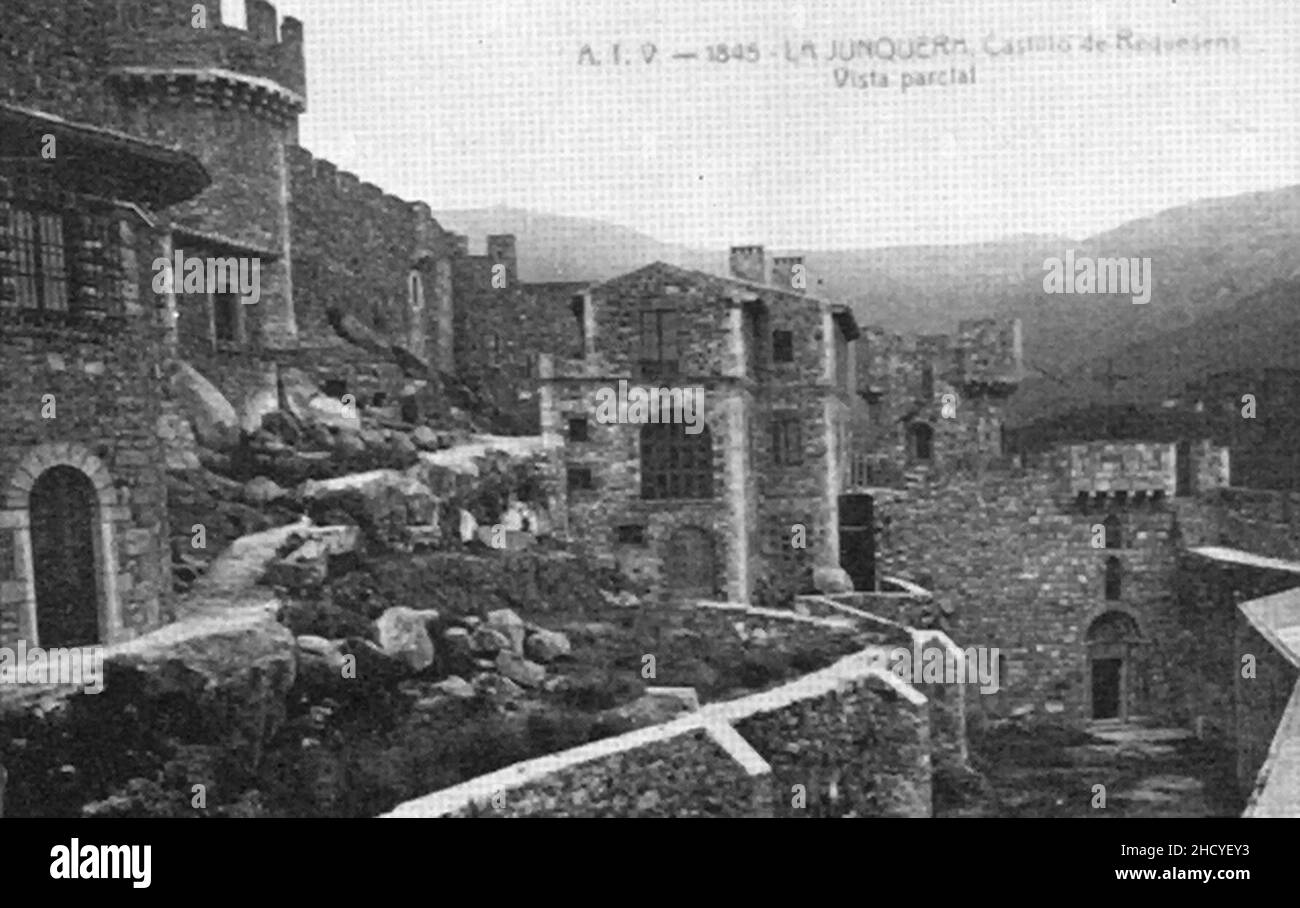 Requesens castell c1898-1899 1 Stock Photo - Alamy