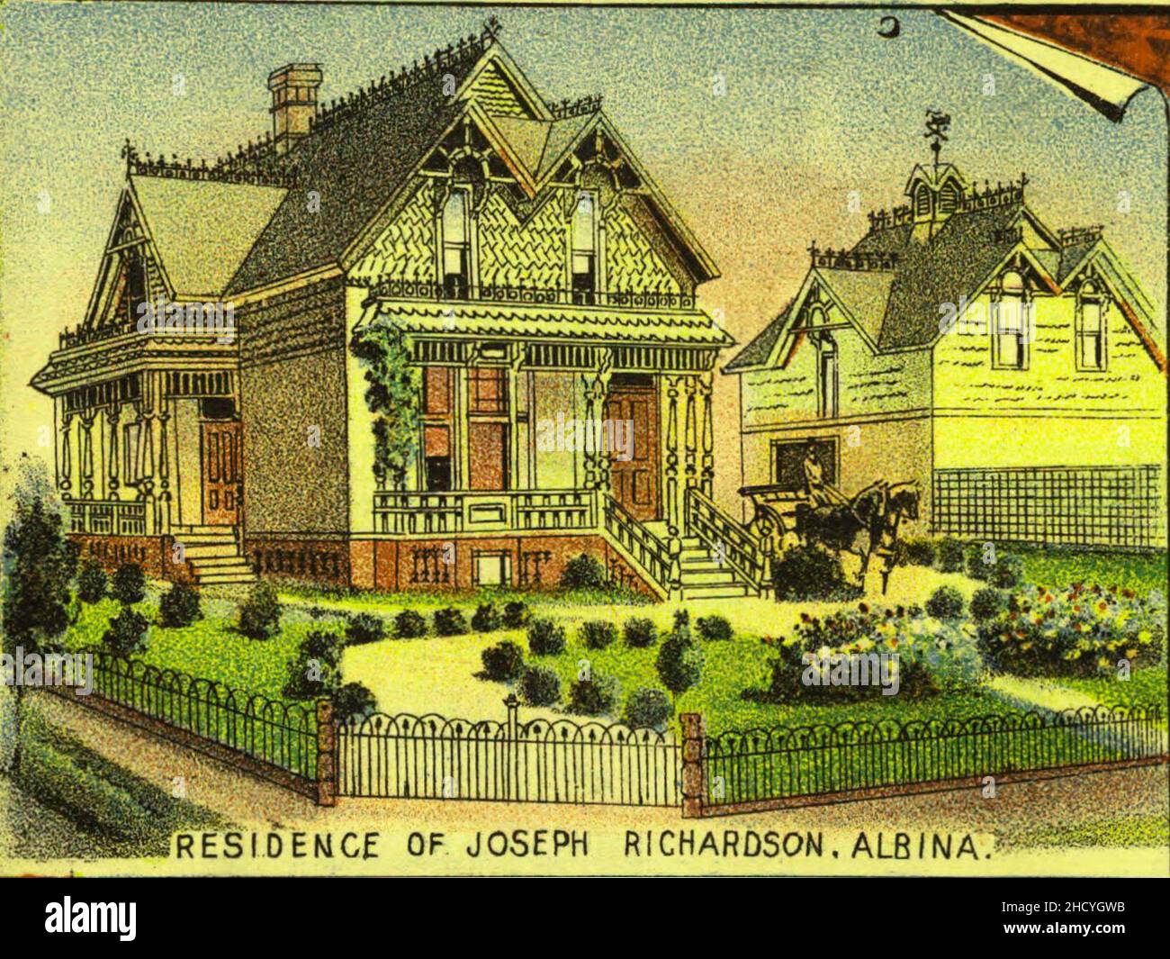 Residence of Joseph Richardson, Albina (Clohessy and Strengele, 1890 ...