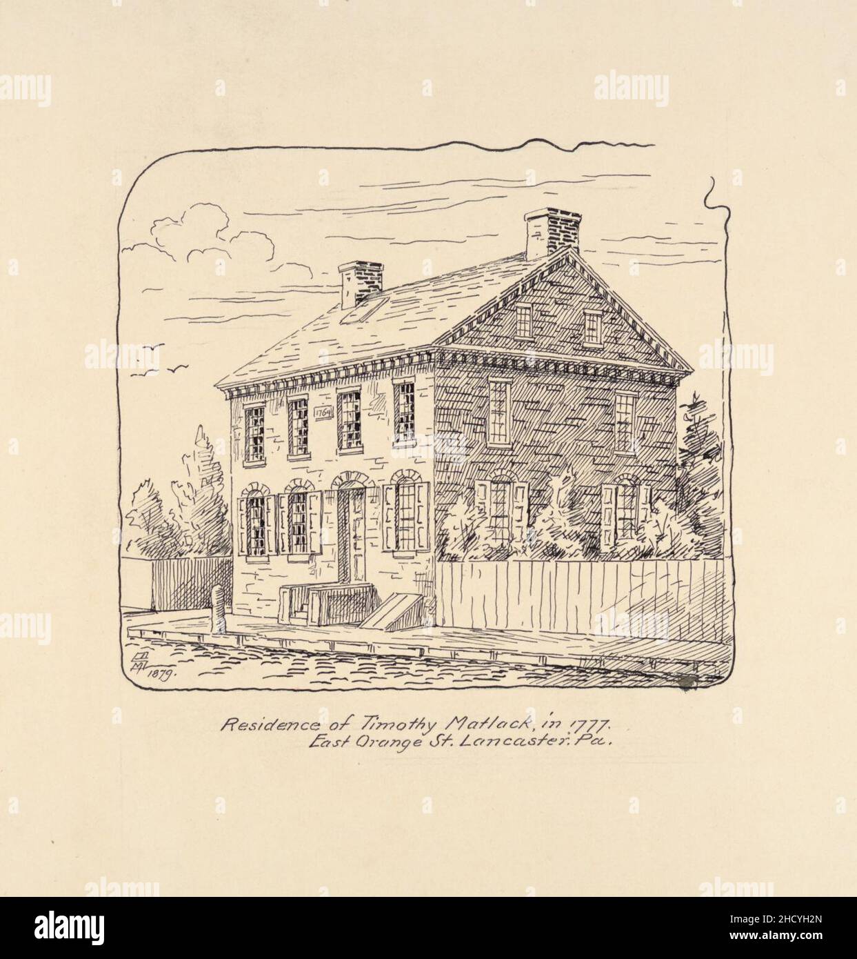 Residence of Timothy Matlack, in 1777, East Orange St. Lancaster, Pa ...