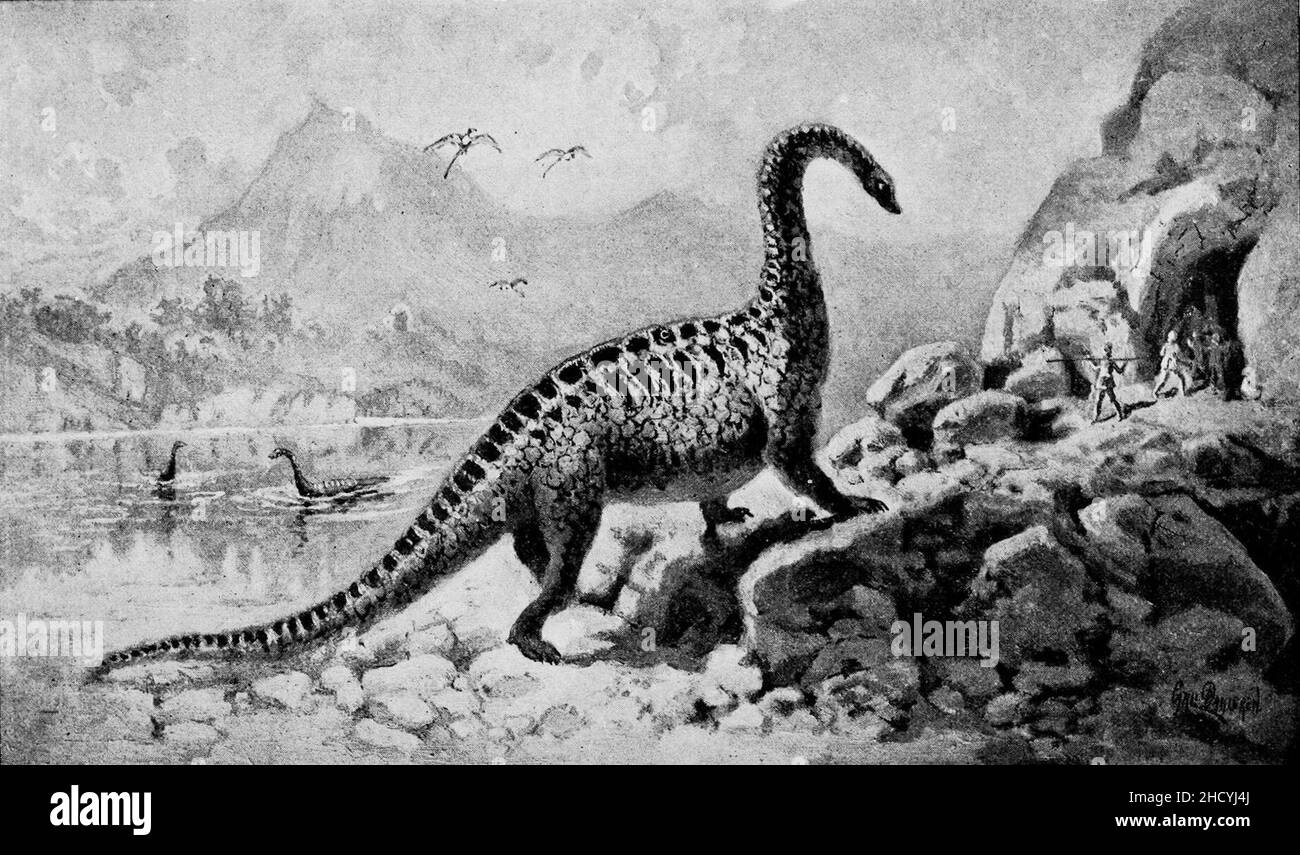 Restoration of Amphicoelias - Dahlgren Stock Photo - Alamy