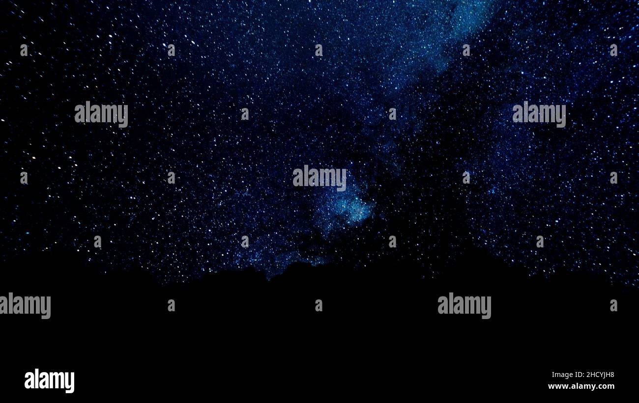 Flying through star fields in deep space. Magic flickering dots or ...