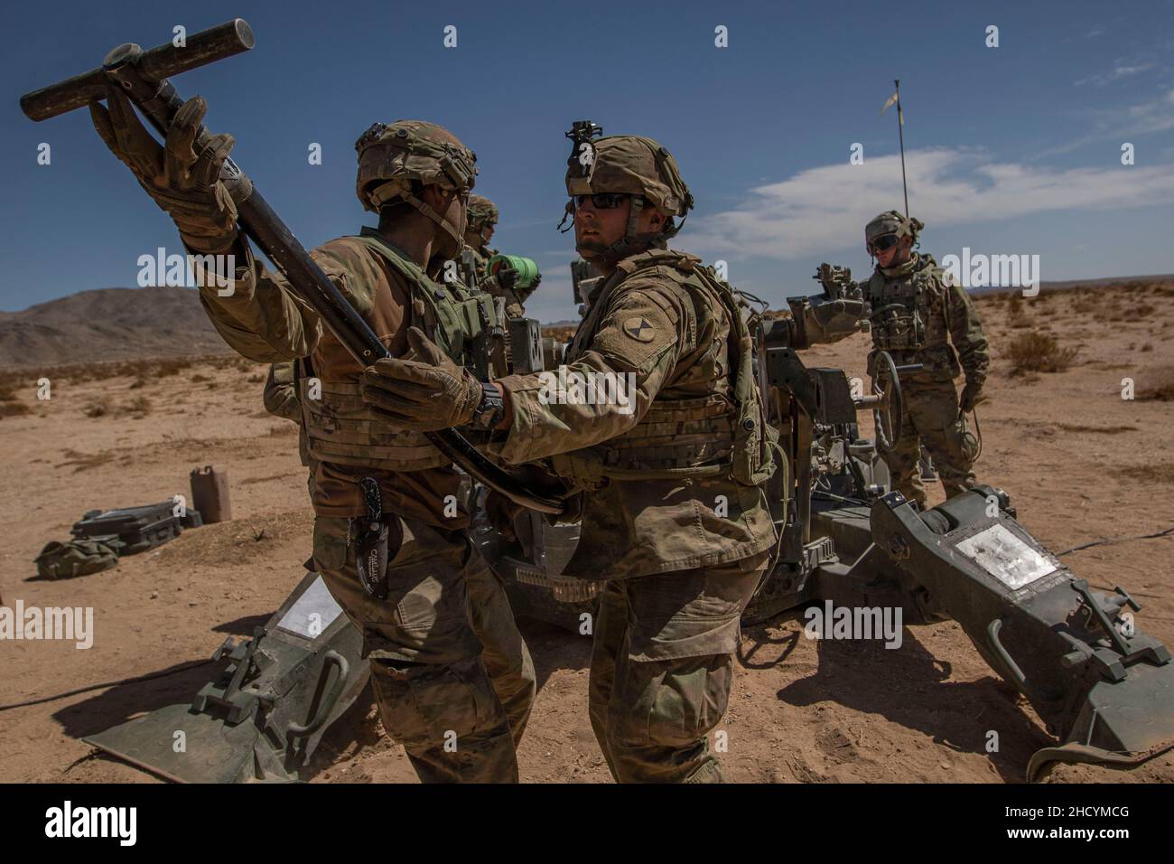 Washington Army National Guard field artillery Soldiers, assigned to ...