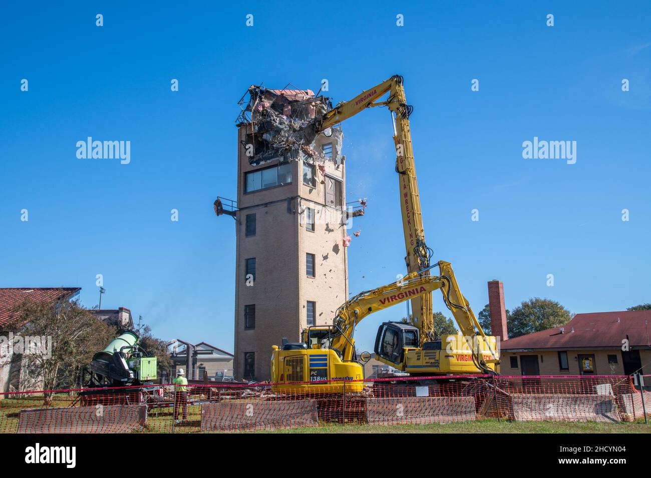 Maxwell AFB, Ala. - Contractors demolish the old air traffic control ...