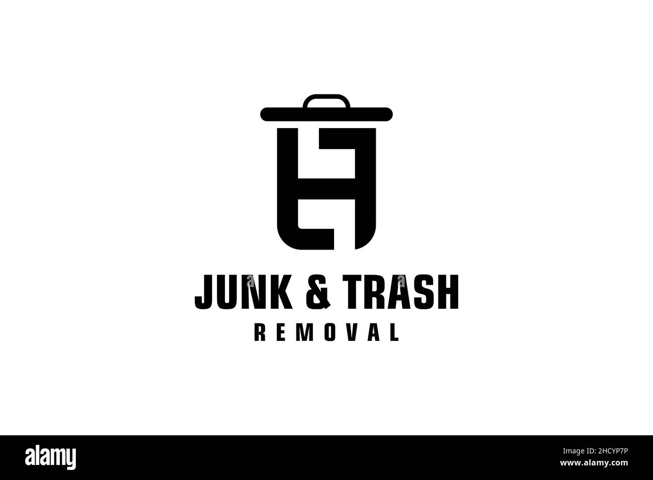 Letter H for junk removal logo design, environmentally friendly garbage ...