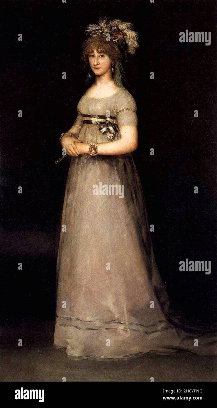 Retrato de María Luisa de Borbón y Vallabriga por Francisco Goya Stock ...