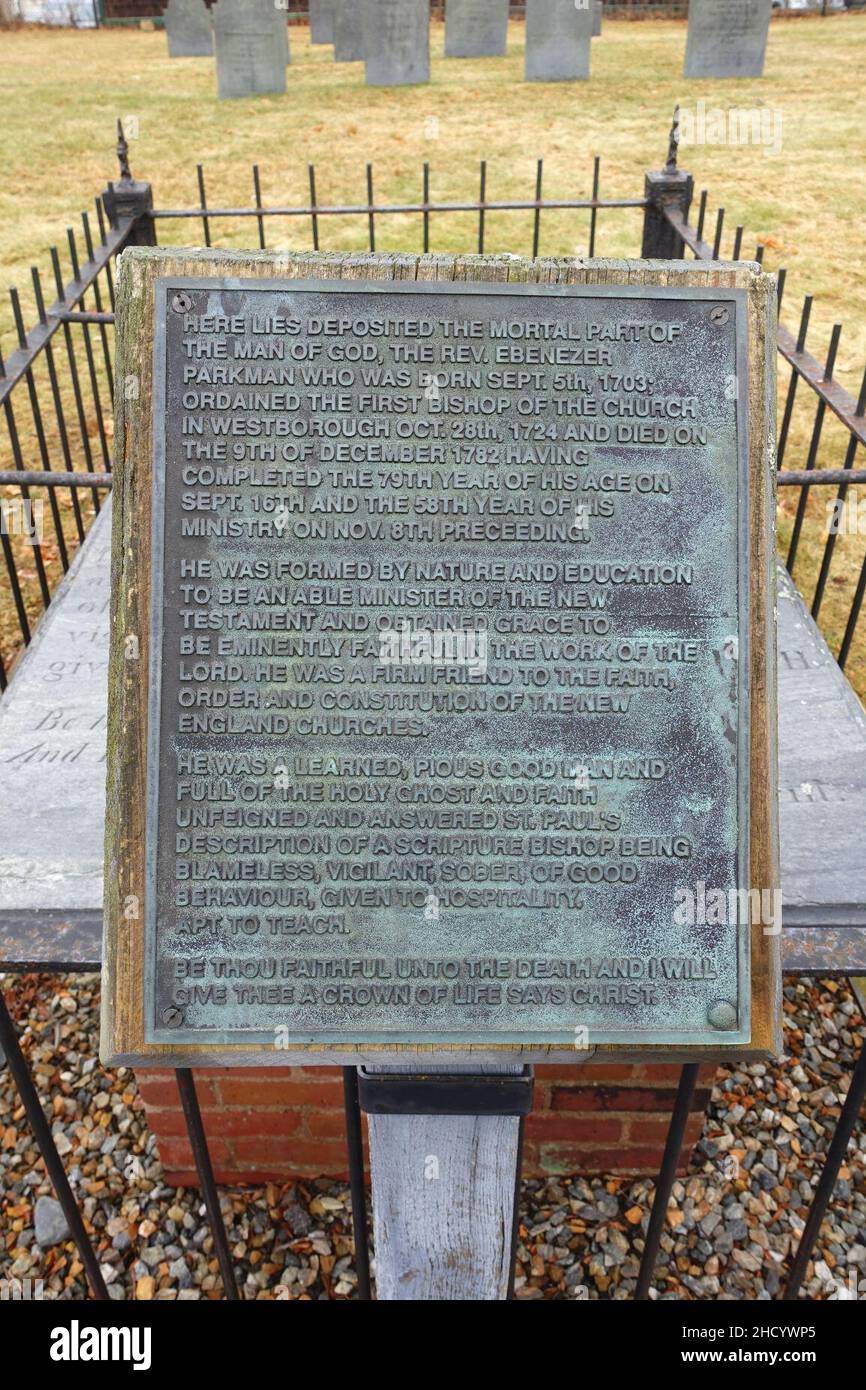 Rev. Ebenezer Parkman tomb transcription - Memorial Cemetery ...