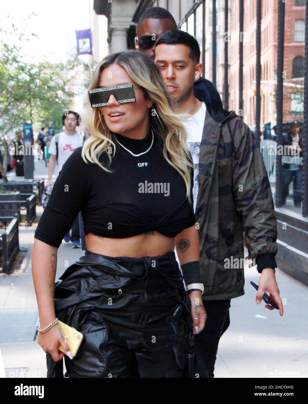 New York - NY - 20190419-Karol G Taking Selfies With Fans at Build ...