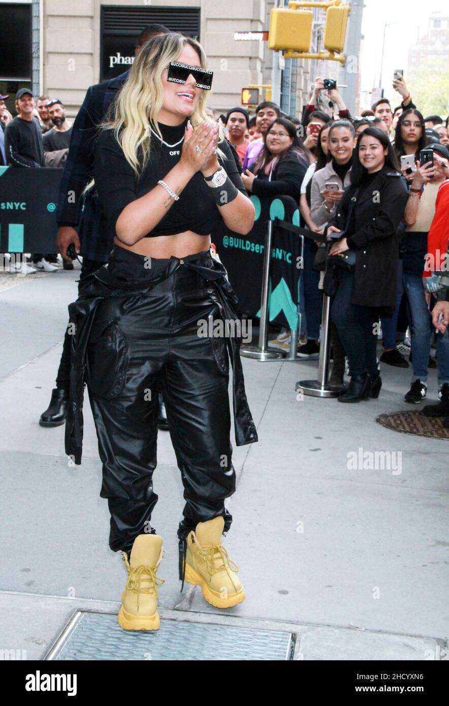 New York - NY - 20190419-Karol G Taking Selfies With Fans at Build ...