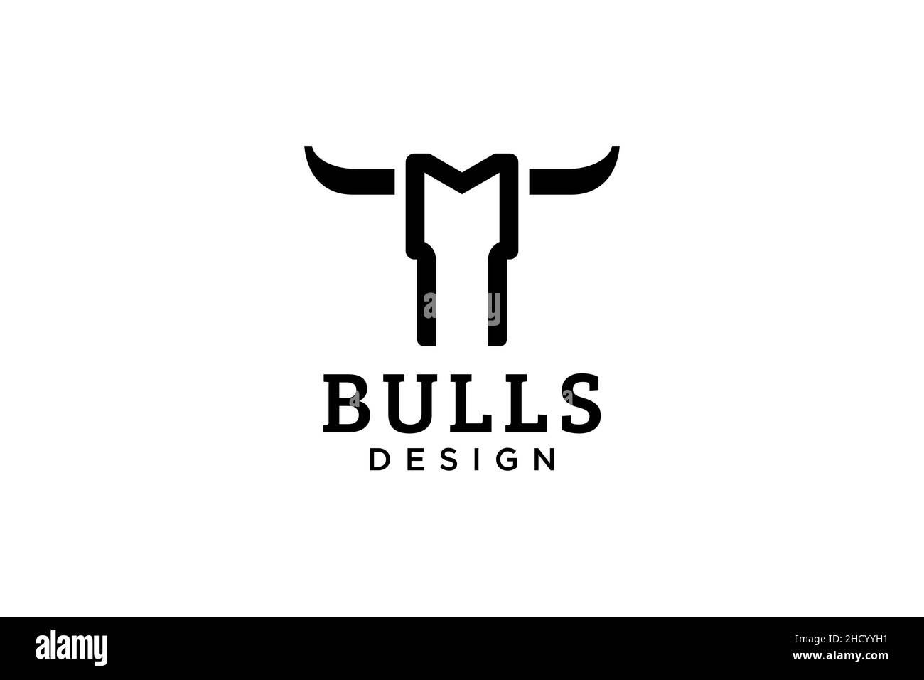 Letter M logo, Bull logo,head bull logo, monogram Logo Design Template ...