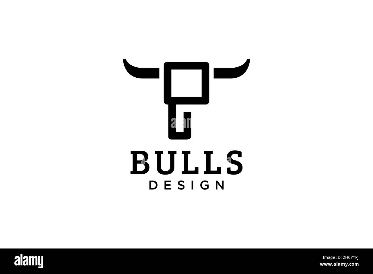Letter P logo, Bull logo,head bull logo, monogram Logo Design Template ...