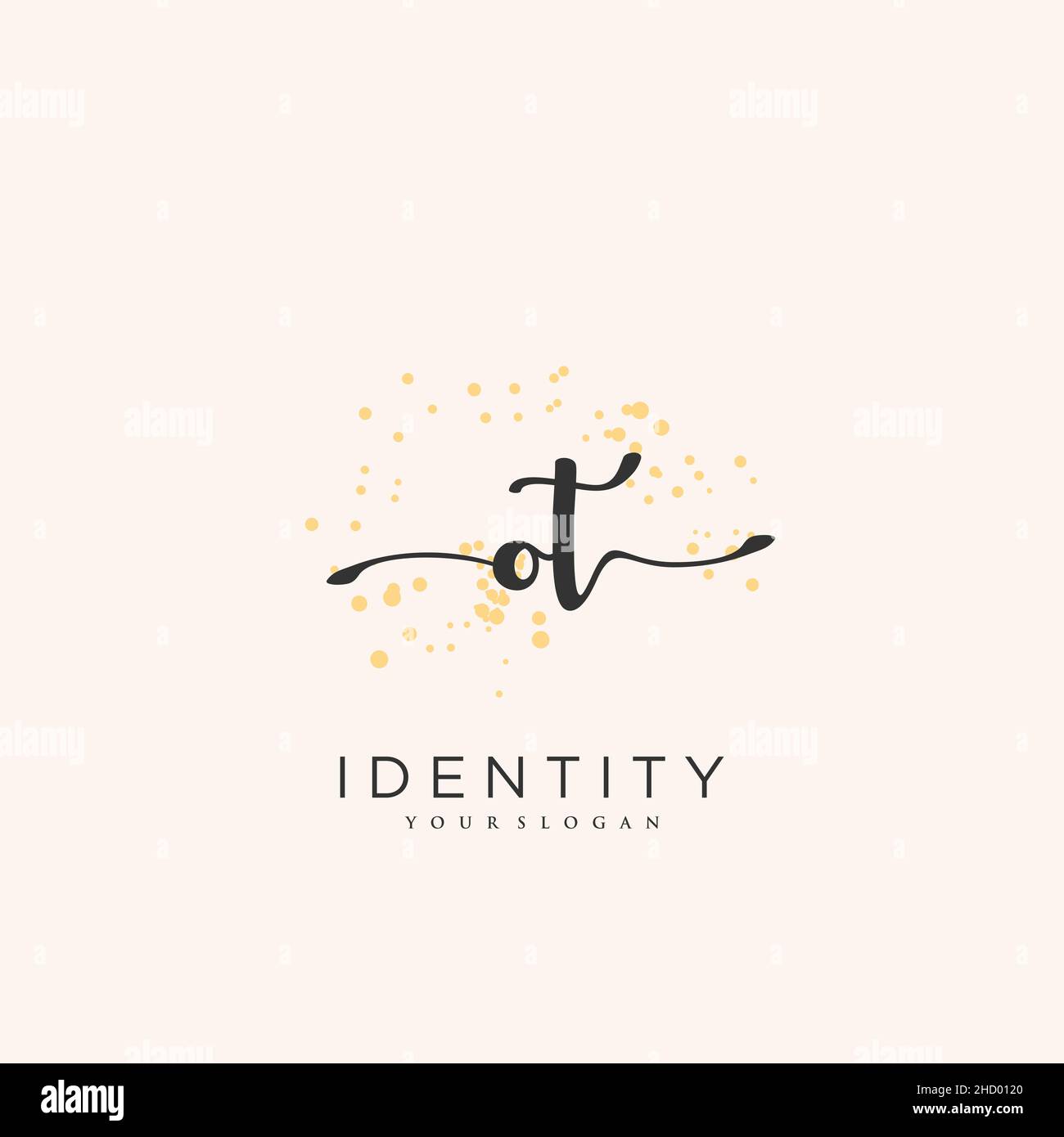OT Handwriting logo vector art of initial signature, wedding, fashion ...