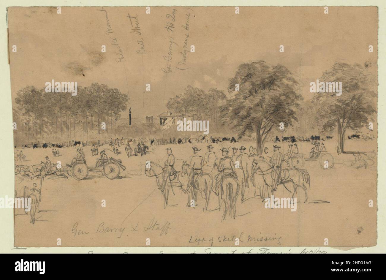 Review of the Artillery of Shermans Co(rps Stock Photo - Alamy