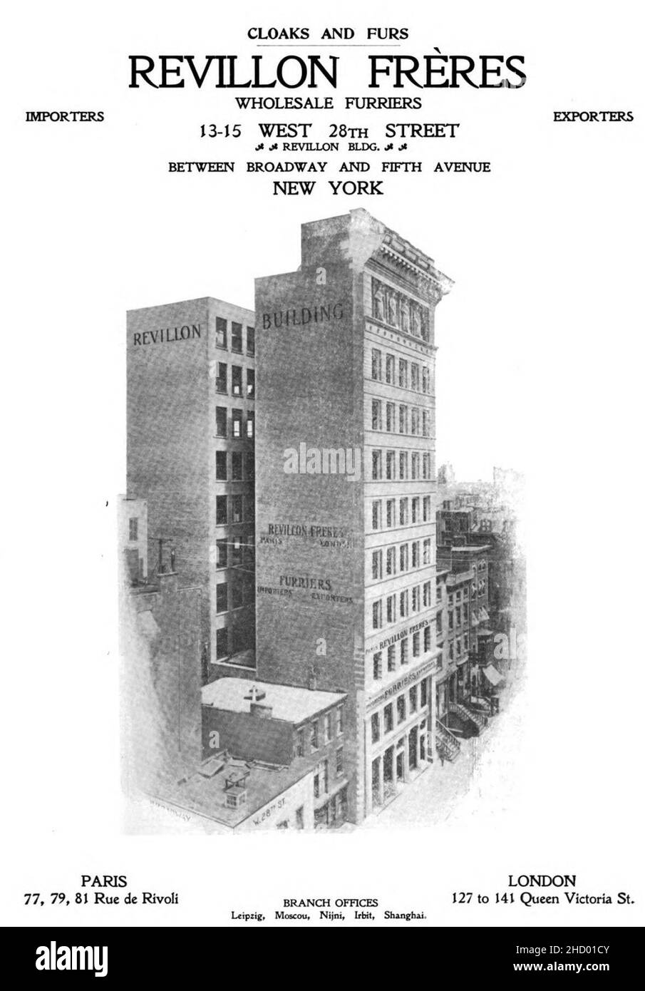 Revillon Building, Revillon Frères, wholesale furriers, cloaks and furs ...