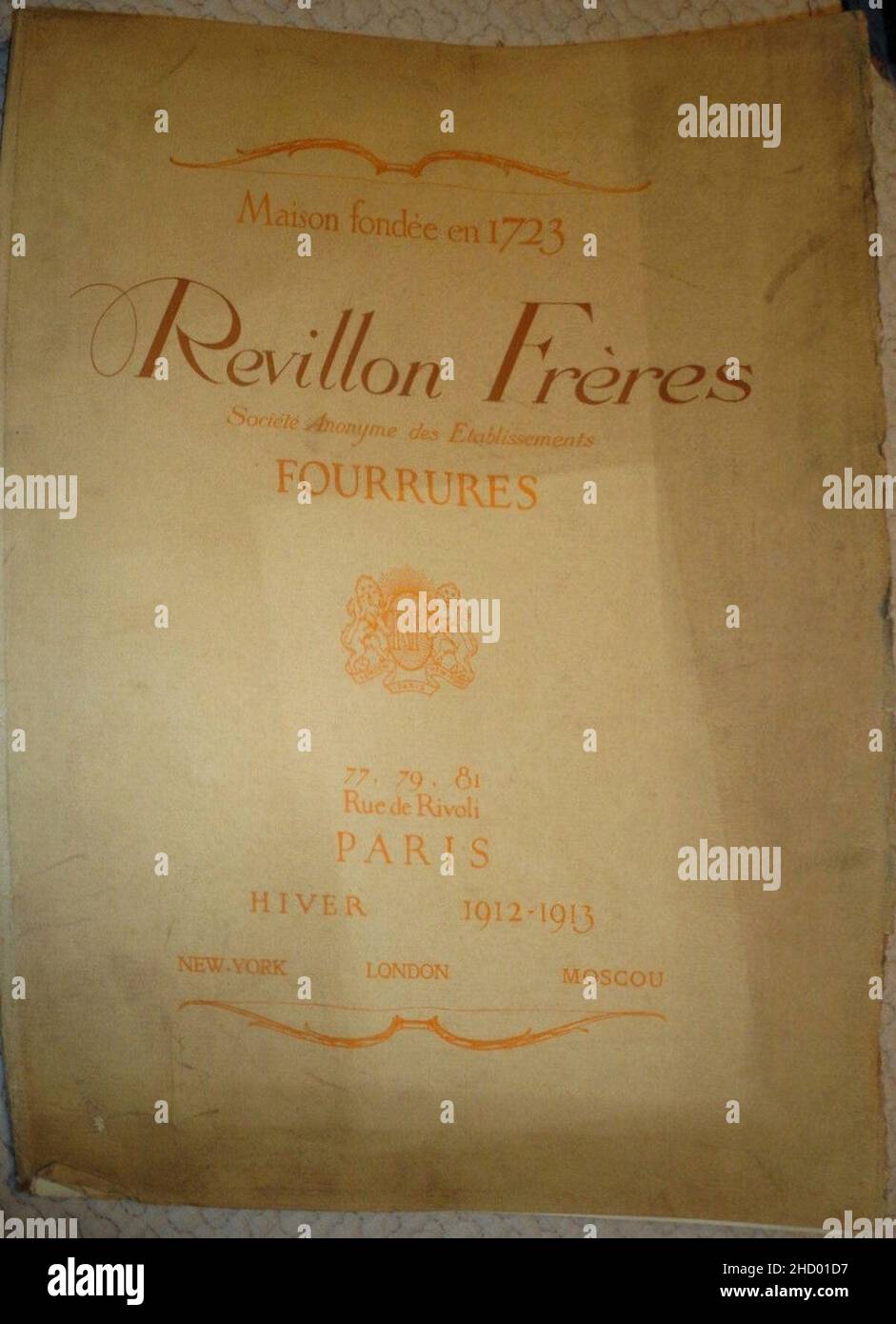 Revillon Frères 1912-1913 (0 Stock Photo - Alamy